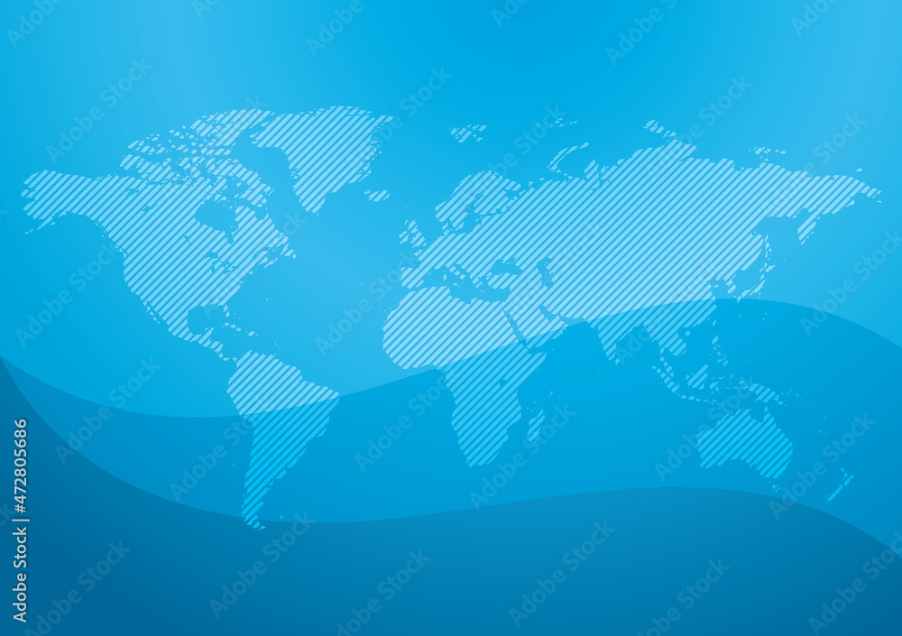 light blue background with striped world map - vector Stock Vector ...