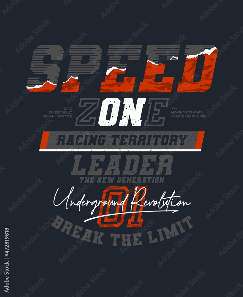 Vecteur Stock Speed zone, leader, modern and stylish motivational ...