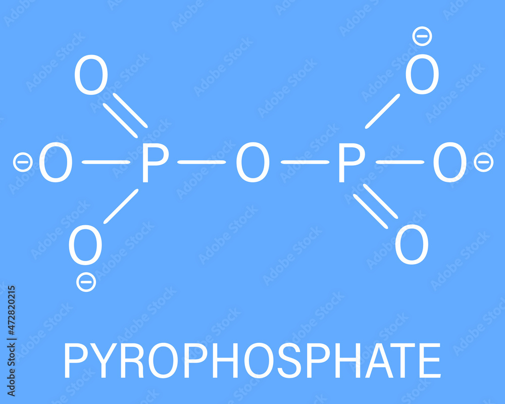 Pyrophosphate (PPi) anion. Important in biochemistry, used as food ...