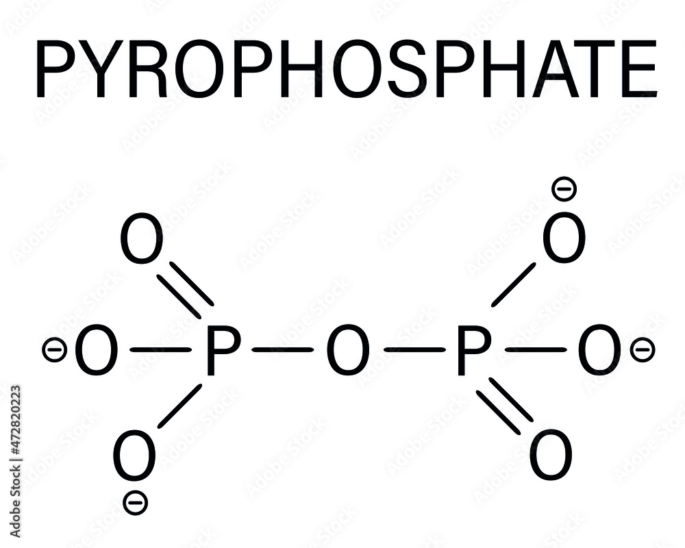 Pyrophosphate (PPi) anion. Important in biochemistry, used as food ...