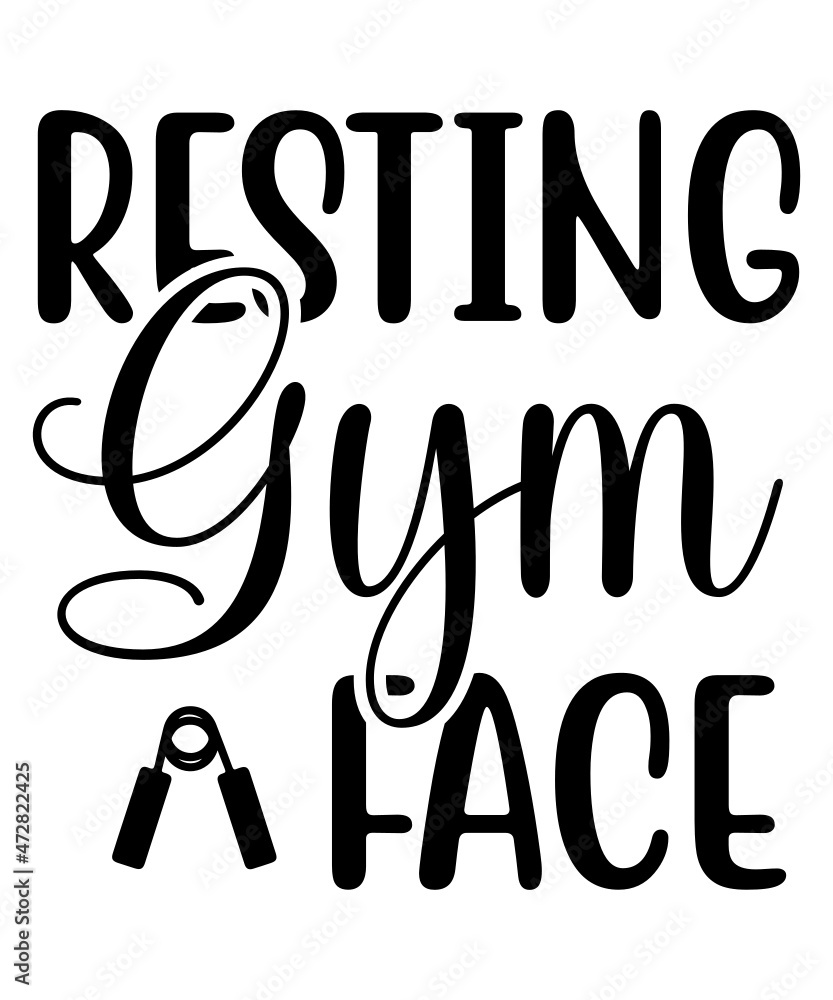 Bundle, Gym Svg, Fitness Svg, Exercise Svg, No Pain No Gain, Commercial ...
