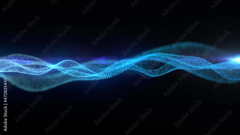 abstract blue wave animation background loop Stock Video | Adobe Stock