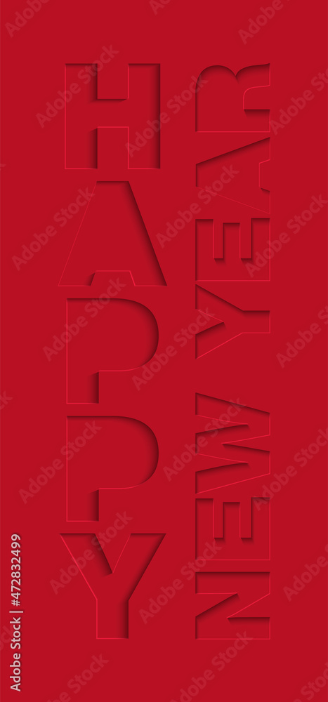 Vetor De Vector Craft Paper Cut Red Shapes Font 3d Characters Isolated
