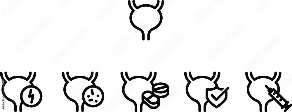 Set of urinary bladder icon , vector Stock Vector | Adobe Stock