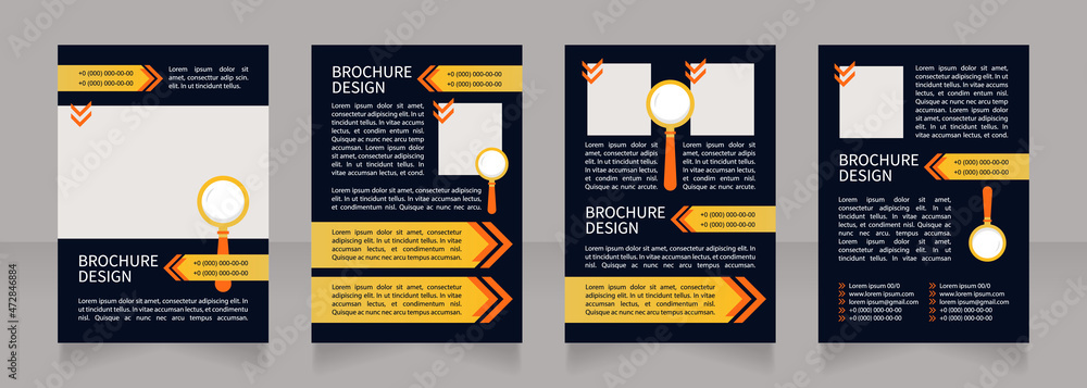 Recruitment ad through job portals blank brochure layout design ...