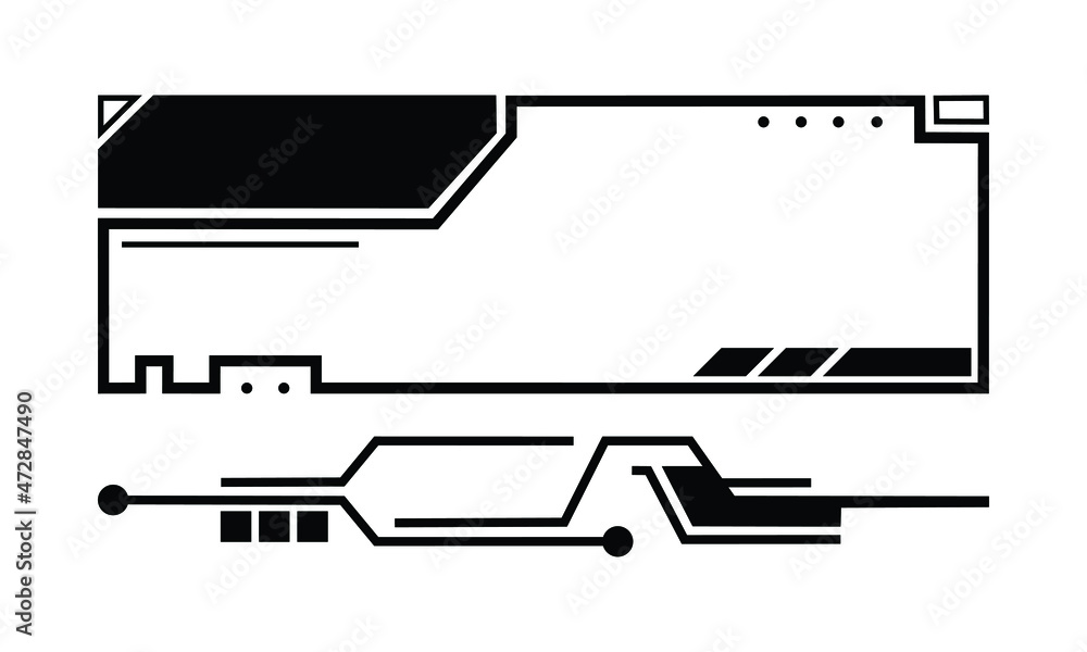 hud gaming illustration for panel game design. futuristic or cyber ...
