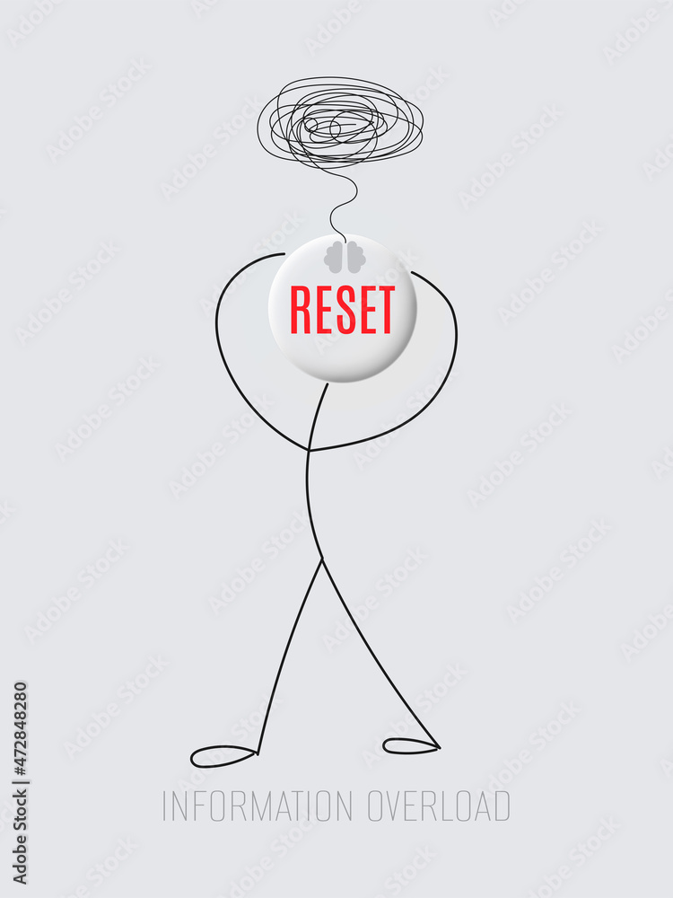 Information Overload concept design poster, banner, placard ...