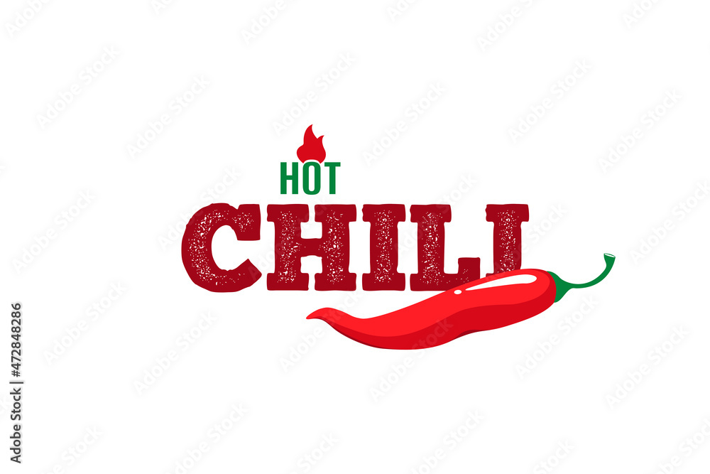 Red Hot Chili icon, sign, logo, symbol concept design. Flame cayenne ...