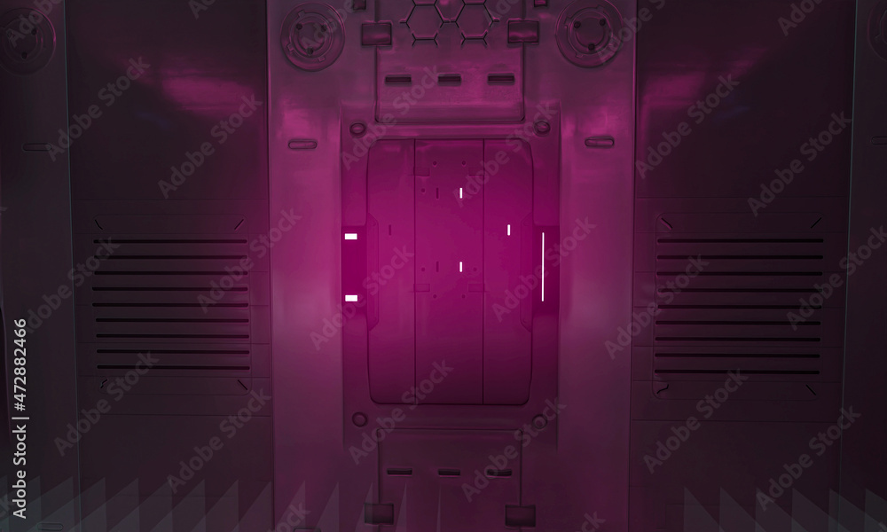 cyberpunk room scene main door Stock Illustration | Adobe Stock