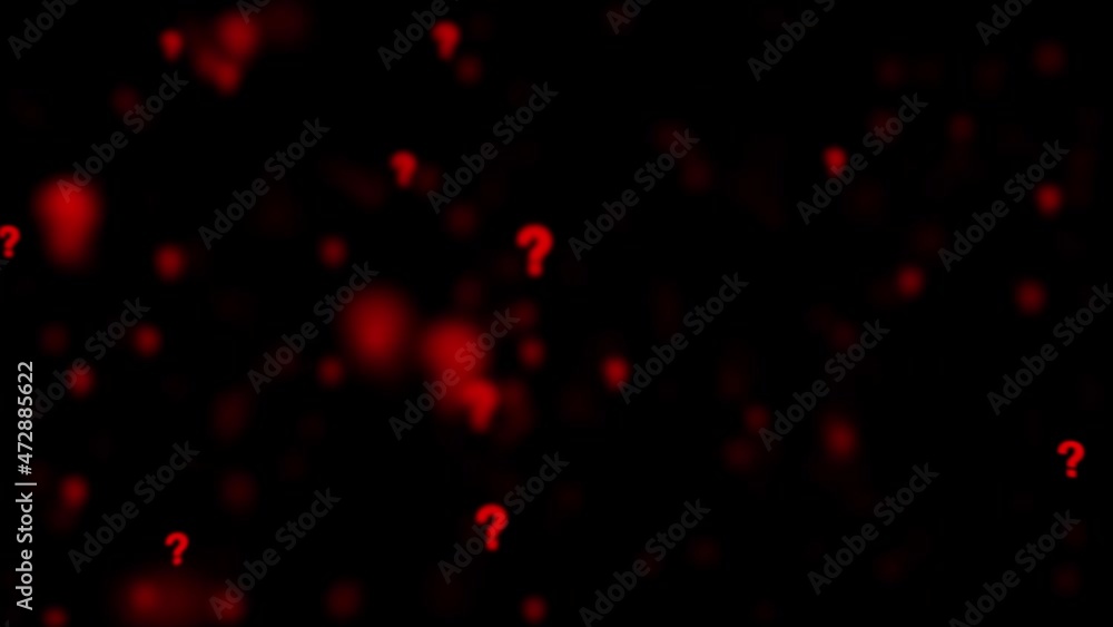 Questions and confusion - red question marks backdrop animation on ...