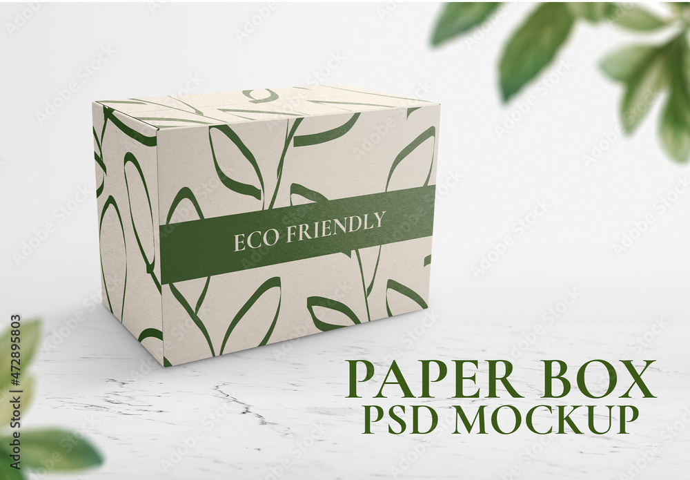 Eco Paper Box Mockup Stock Template | Adobe Stock