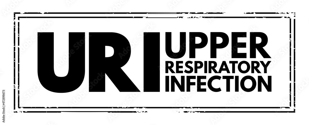 URI - Upper Respiratory Infection acronym, medical concept background ...