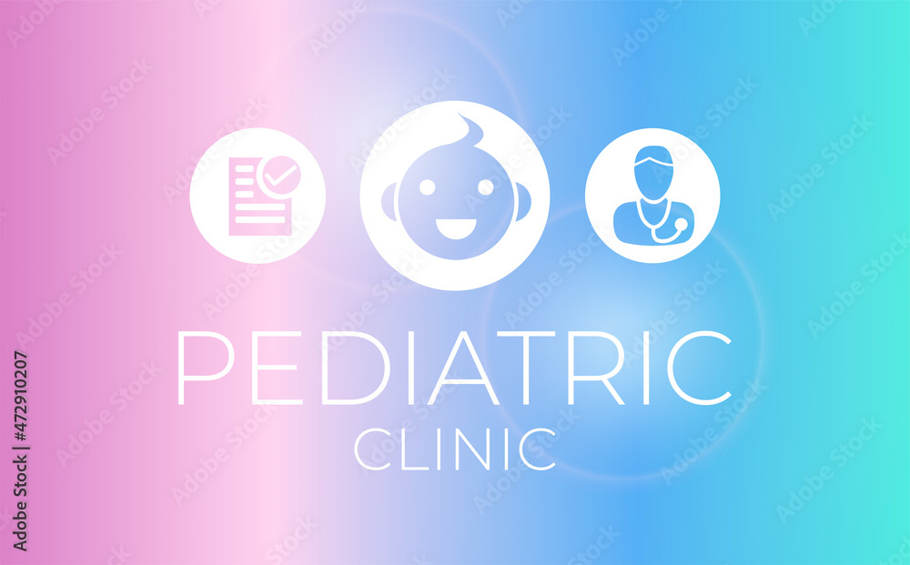 Pastel Pediatric Clinic Background Illustration Stock Vector | Adobe Stock