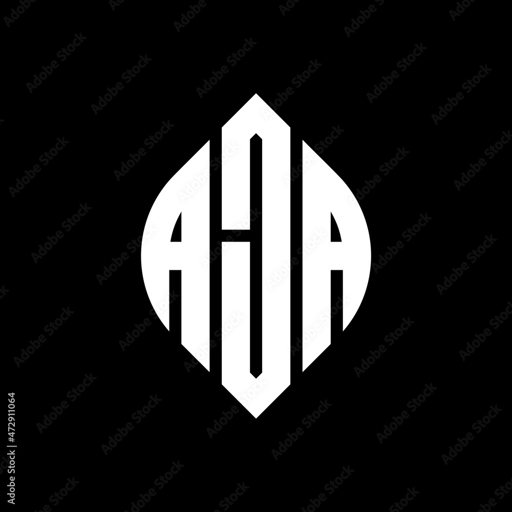 AJA circle letter logo design with circle and ellipse shape. AJA ...