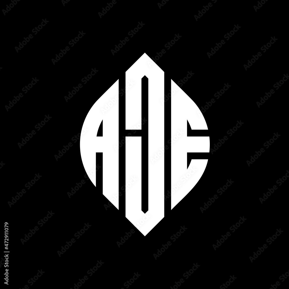 AJE circle letter logo design with circle and ellipse shape. AJE ...