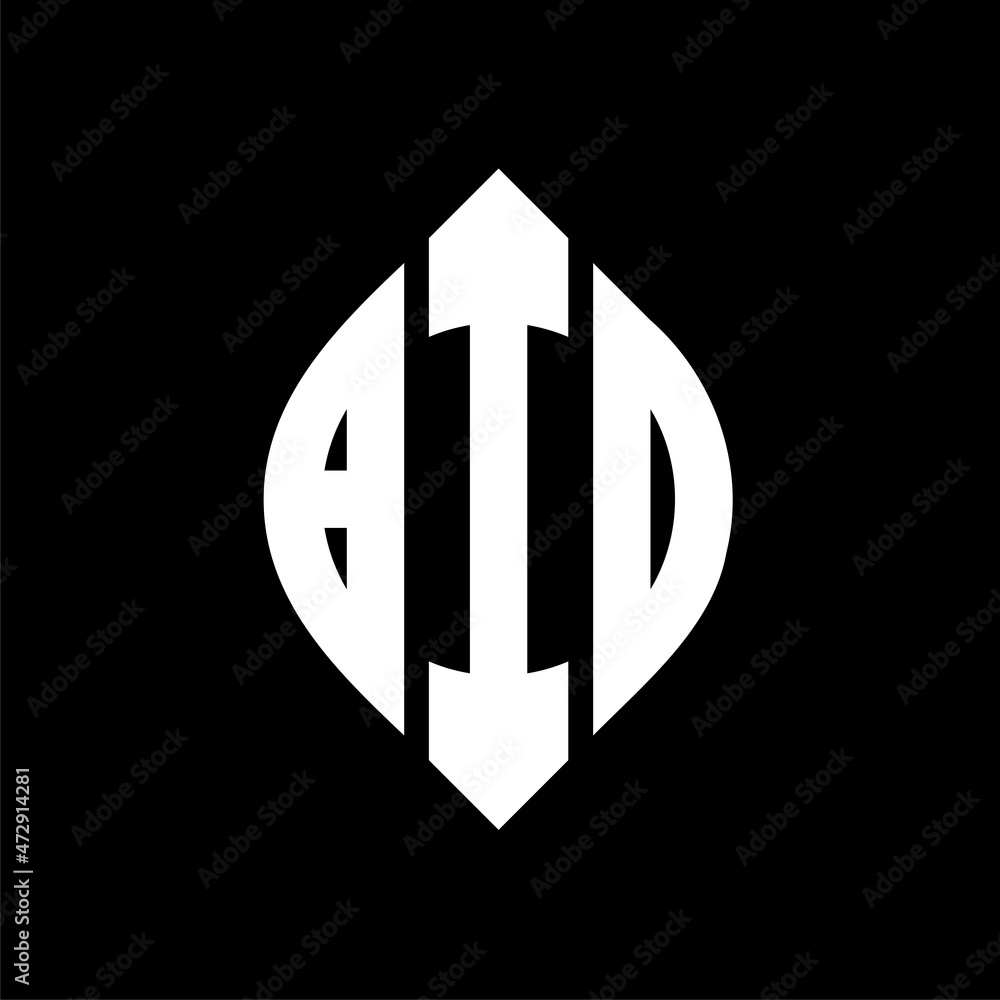 BIO circle letter logo design with circle and ellipse shape. BIO ...