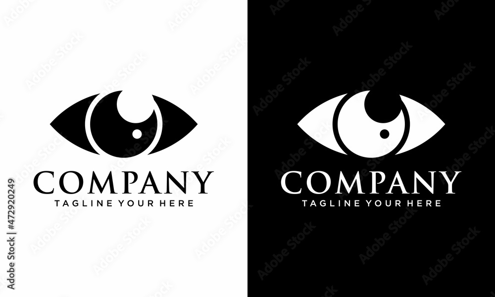 Eye vector logo design idea. Minimalist logo design layout for medical ...