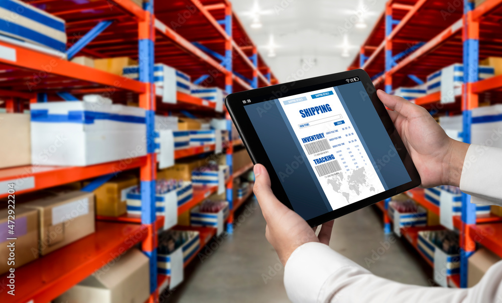 Warehouse management innovative software in computer for real time ...