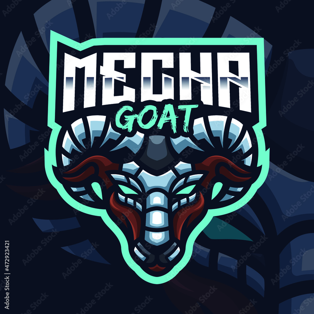 Mecha Goat Mascot Gaming Logo Template Stock Vector | Adobe Stock