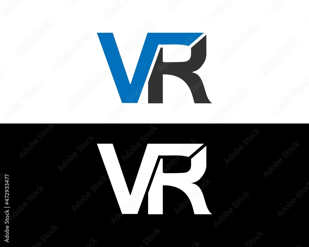 VR Abstract Letters Logo Modern Symbol Design Monogram Vector. Stock ...