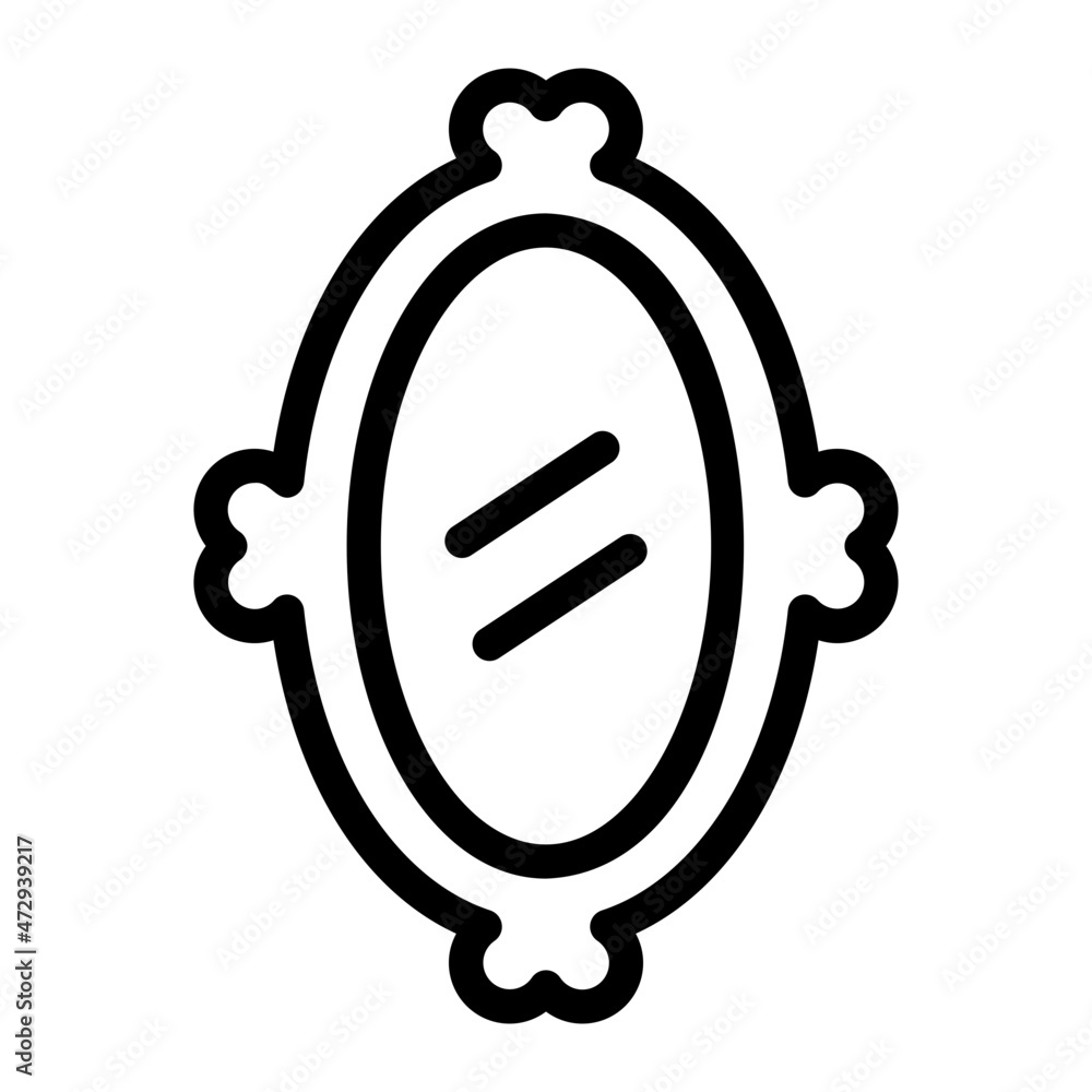 mirror outline icon Stock Vector | Adobe Stock