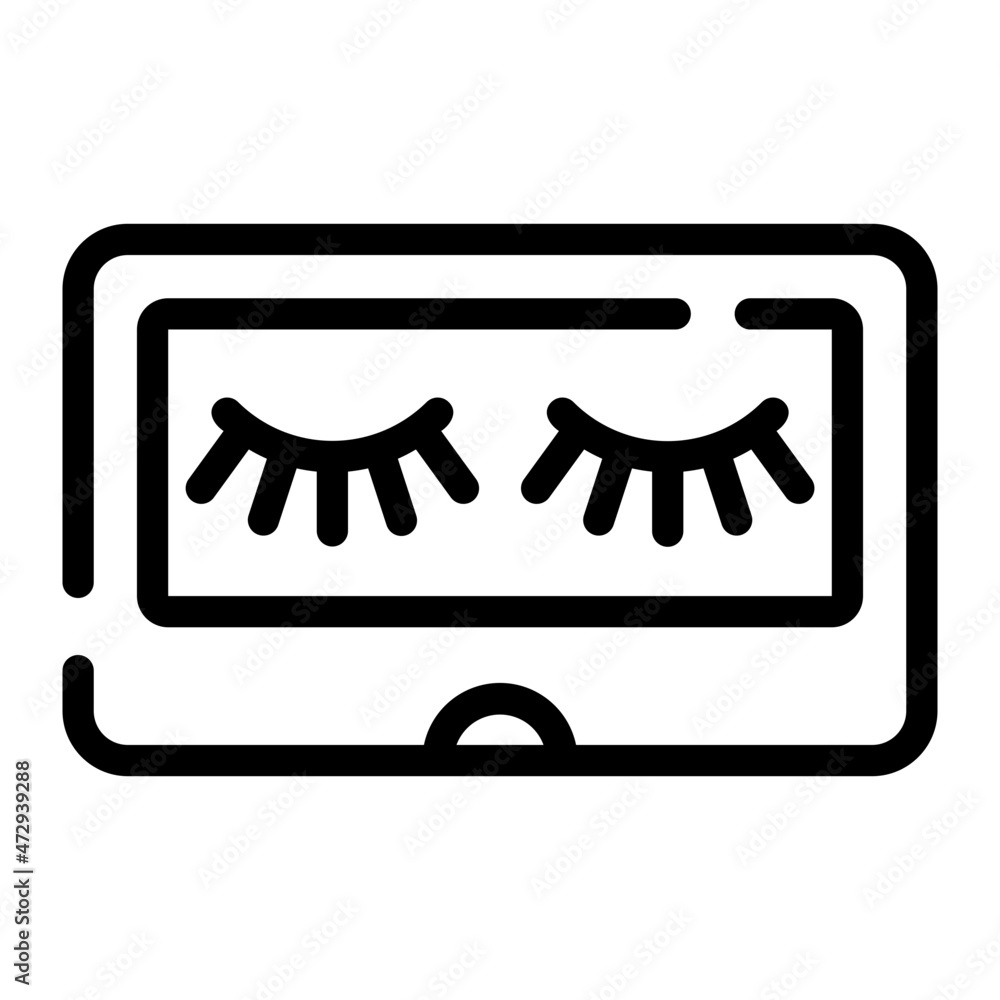 eyelash outline icon Stock Vector | Adobe Stock
