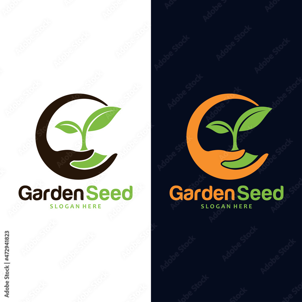 seed care logo concept Stock Vector | Adobe Stock
