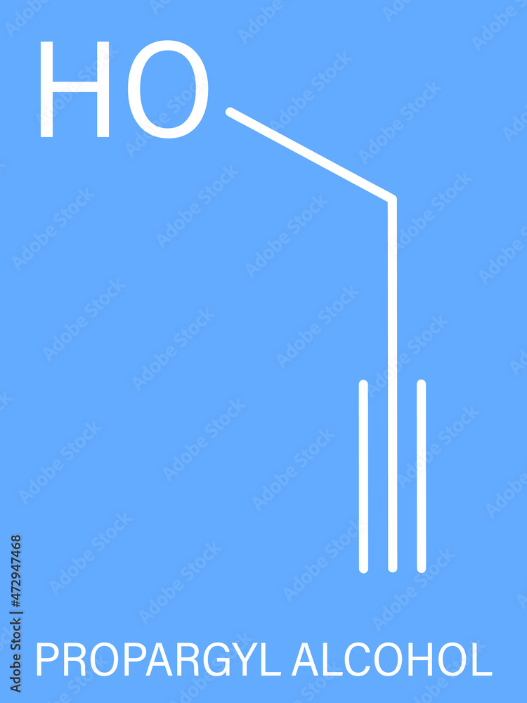 Propargyl alcohol molecule. Skeletal formula. Stock Vector | Adobe Stock