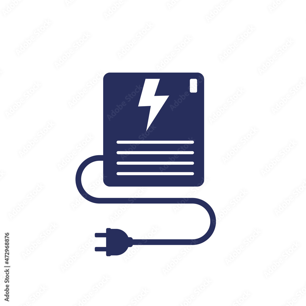 UPS, uninterruptible power supply icon on white Stock Vector | Adobe Stock