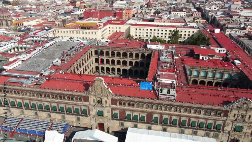 Mexico City: Aerial view of capital city of Mexico (Ciudad de México ...