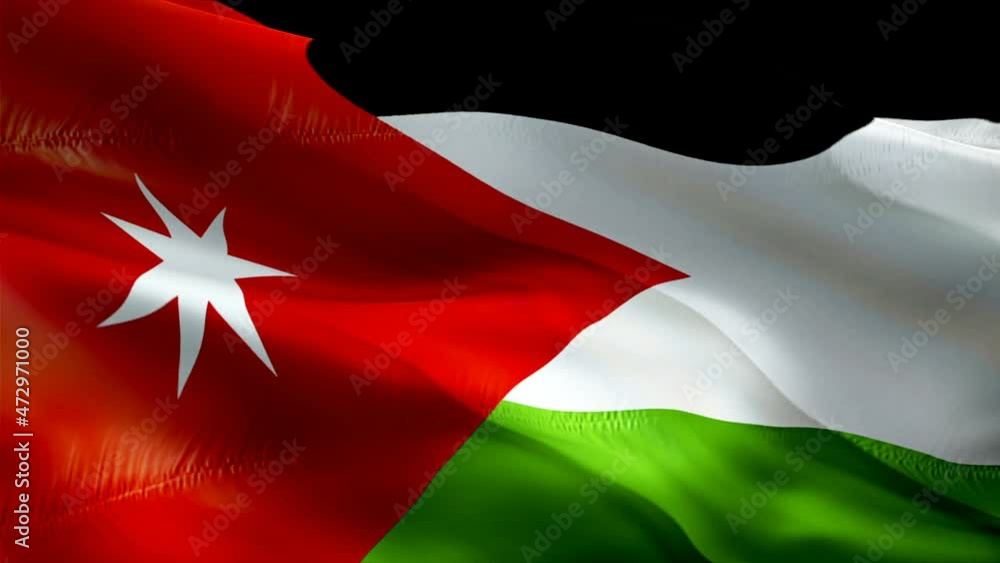 Jordan flag video. National 3d Jordanian Flag Slow Motion video. Jordan ...