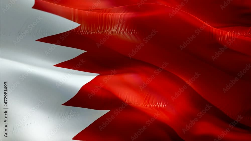 Bahrain flag video. National 3d Bahrain Flag Slow Motion video. Sign of ...