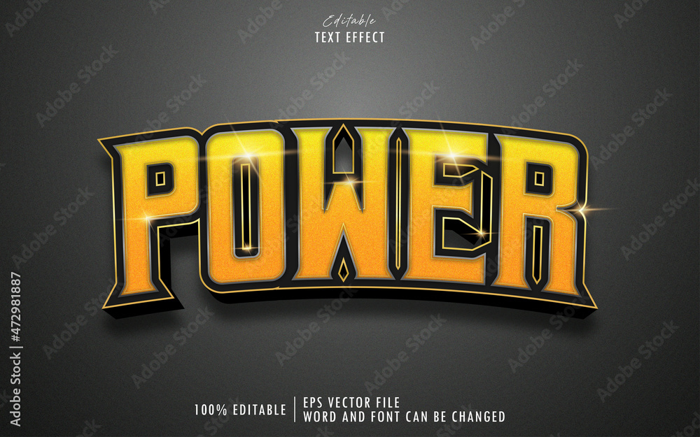 power text effect editable premium free download Stock Vector | Adobe Stock