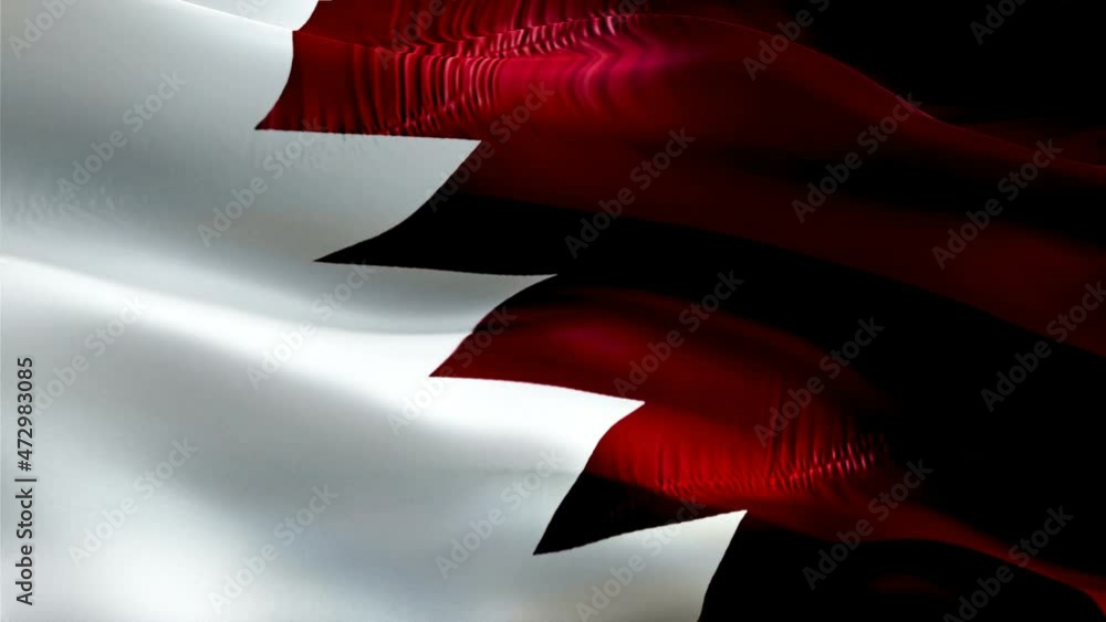 Qatar flag. 3d Qatar sign waving video. Flag of Qatar seamless loop ...