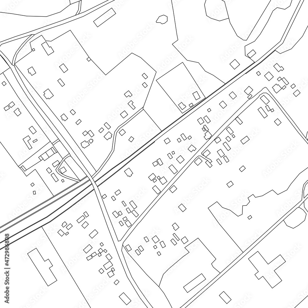 Part of urban plan of a town. Vector abstract topographic map for your ...