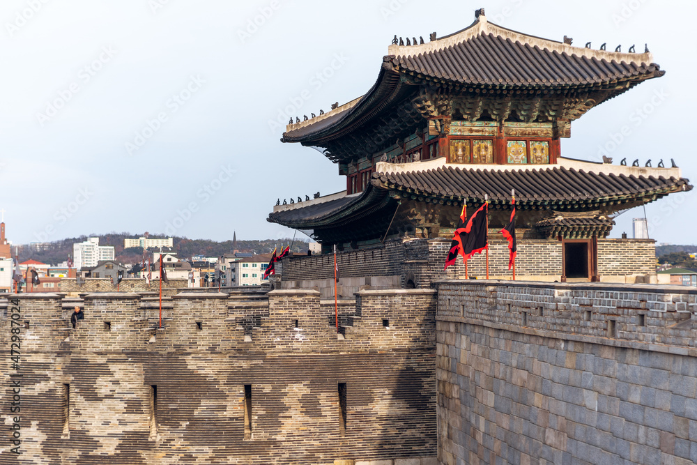 Hwaseong is a fortress of the Joseon Dynasty that surrounds the center ...