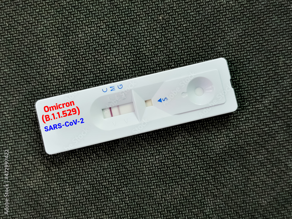 Rapid test cassette isolated for new variant of the Covid-19 Omicron B ...