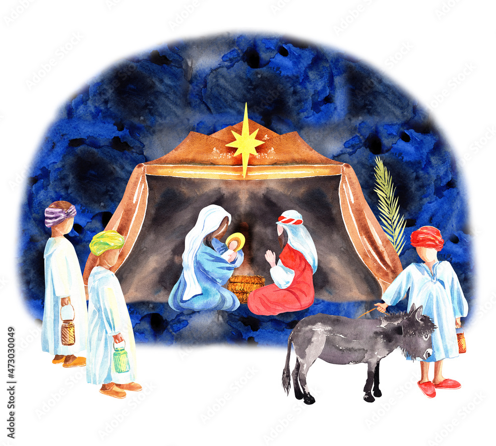Christmas clip art. Holy family. Christmas Nativity, Jesus Christ, Baby ...