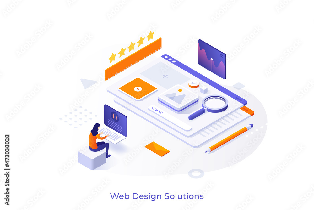 Isometric Vector Illustration Stock Vector | Adobe Stock