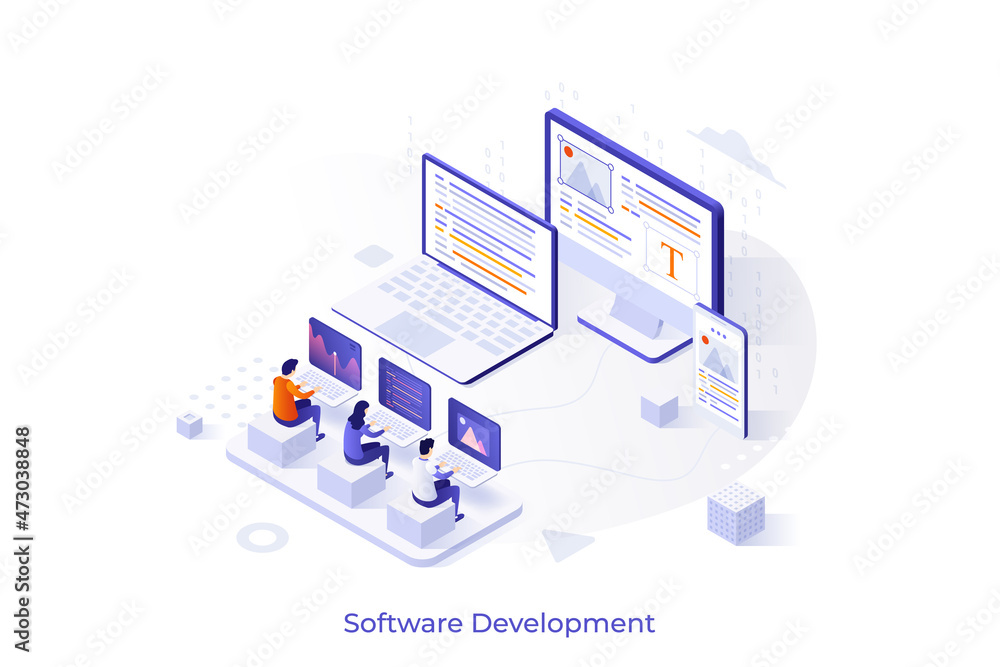 Isometric Vector Illustration Stock Vector | Adobe Stock