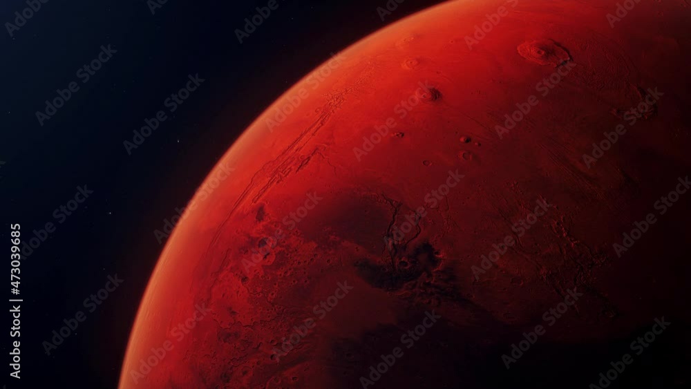 Video „Mars. Red planet Mars orbit. Mars is the fourth planet from the ...