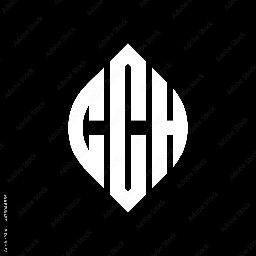 CCH circle letter logo design with circle and ellipse shape. CCH ...