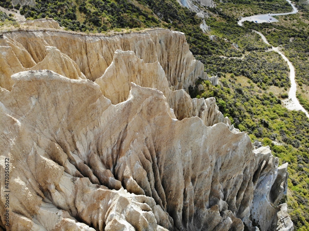 New Zealand, Clay Cliffs are amazing land formations made up of layers ...