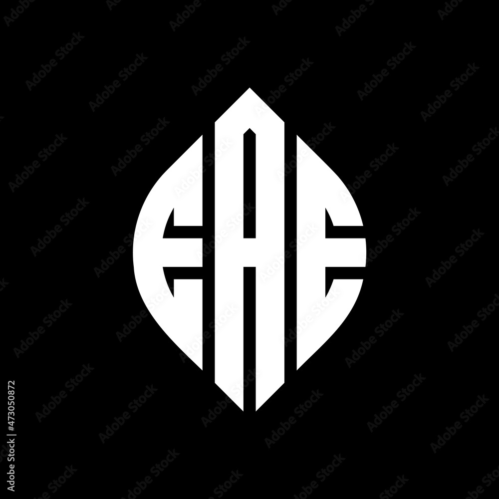 EAE circle letter logo design with circle and ellipse shape. EAE ...