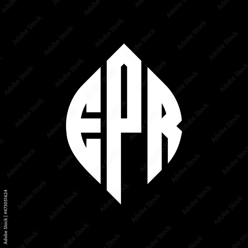 EPR circle letter logo design with circle and ellipse shape. EPR ...