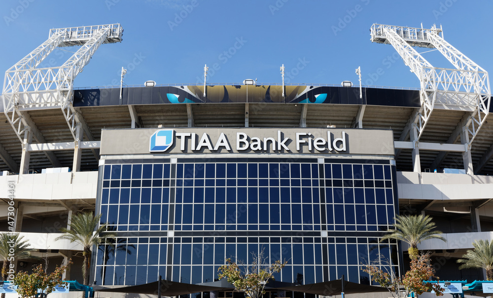 Jacksonville, FL, USA - December 1, 2021: TIAA Bank Field in downtown ...