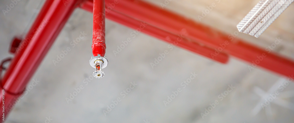 Fire detection and alarm systems equipment in building, Close-up fire ...