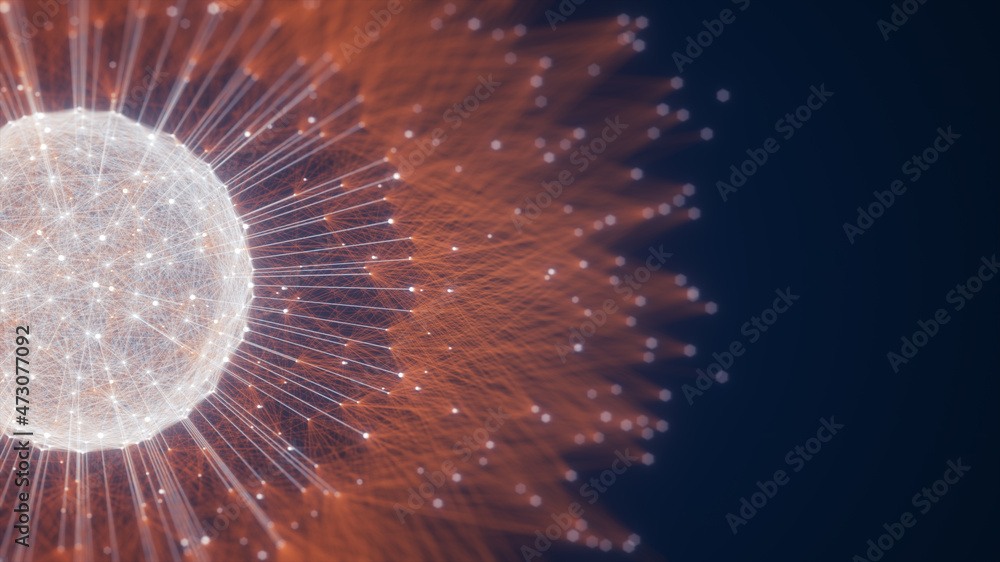 Big data concept. Digital data flow. Transferring of big data. Transfer ...