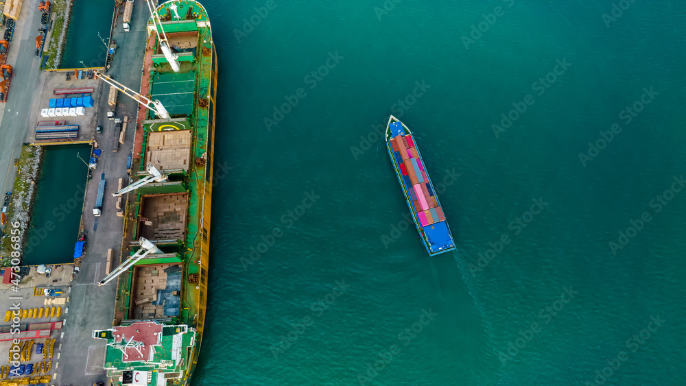 The logistic network Ocean sea with ship of business Logistics and ...