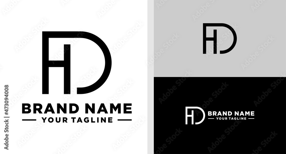 HD LOGO MONOGRAM LINE LUXURY EDITABLE Stock Vector | Adobe Stock